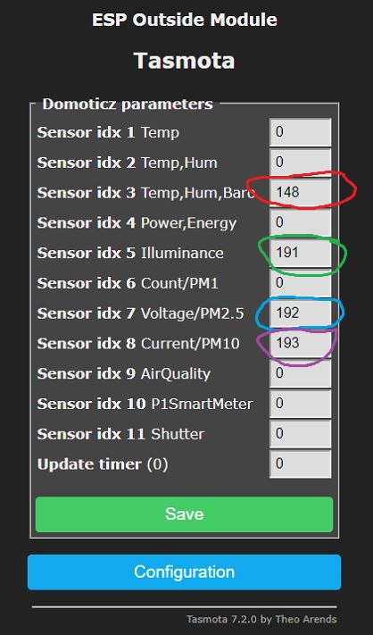 How to add SDS011 air quality sensor with Tasmota to Domoticz.